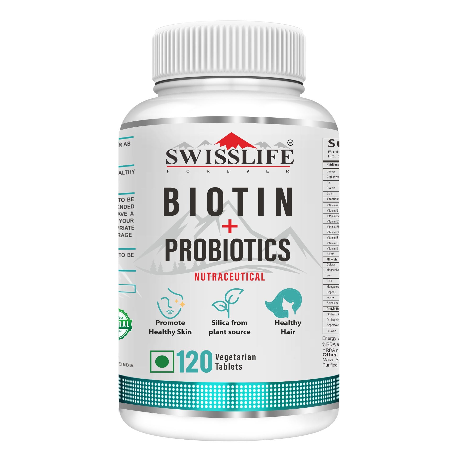 Buy Biotin Probiotic Tablets: Supplements for Healthy Hair, Radiant ...